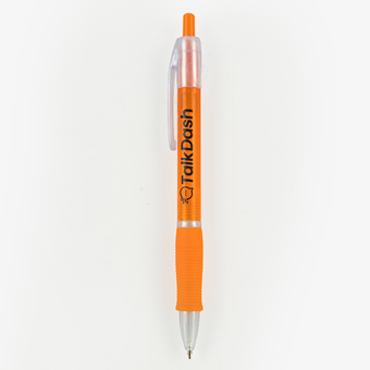 Stylo personnalisé avec clip et grip en caoutchouc
